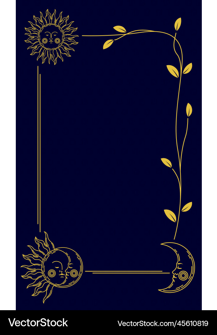 Frame decoration esoteric style Royalty Free Vector Image