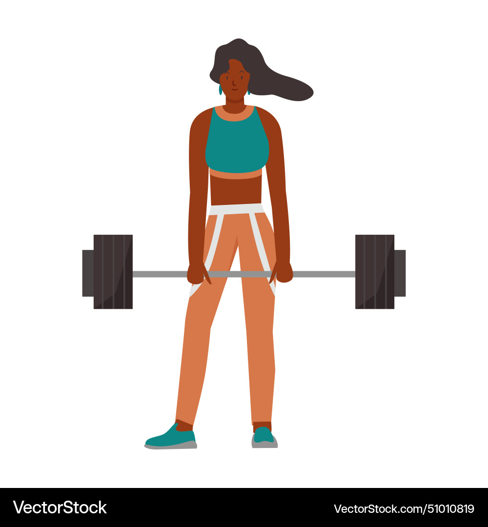 Girl lifting weights Royalty Free Vector Image