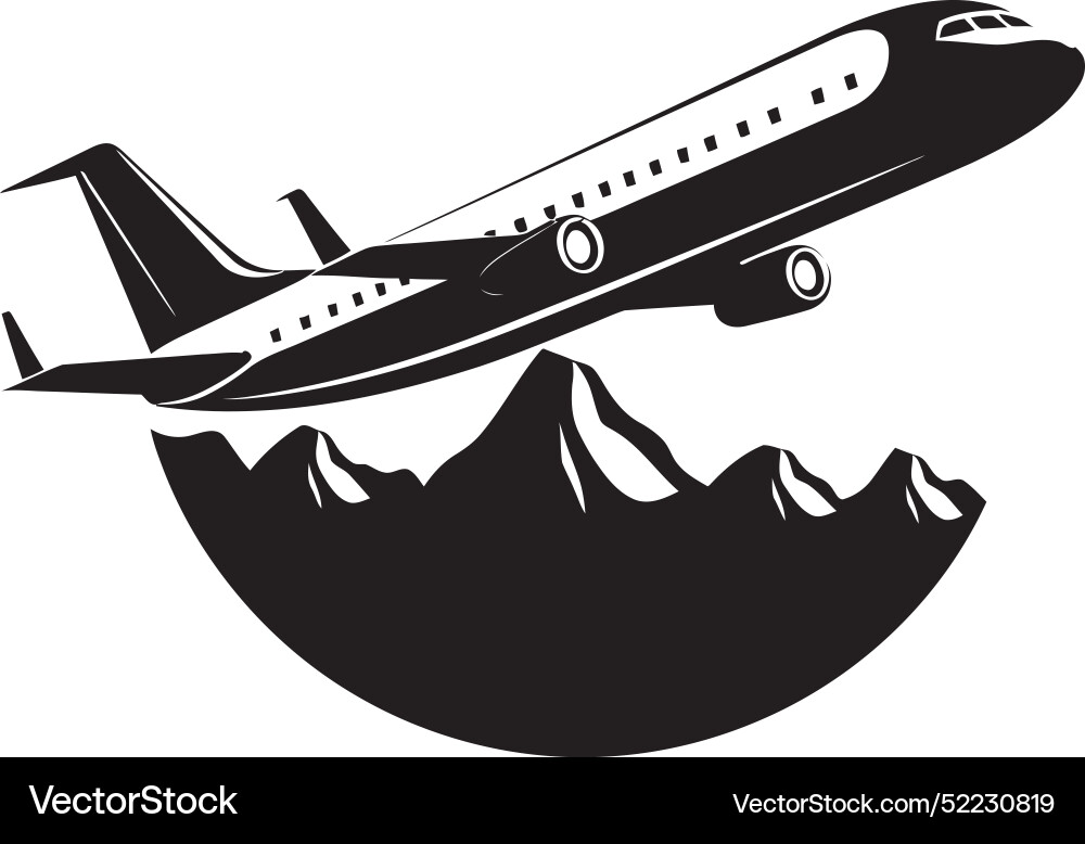 Jetplane aerodynamics the science of flight Vector Image