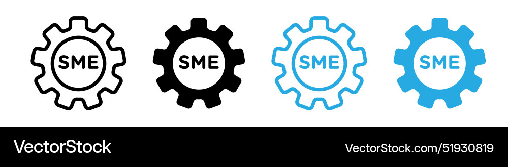 Sme icon logo set Royalty Free Vector Image - VectorStock