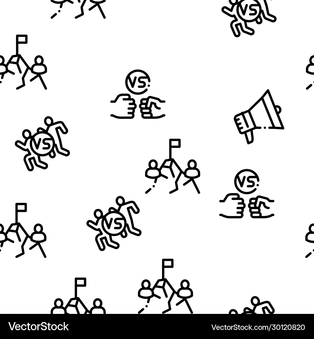 Battle competition seamless pattern Royalty Free Vector