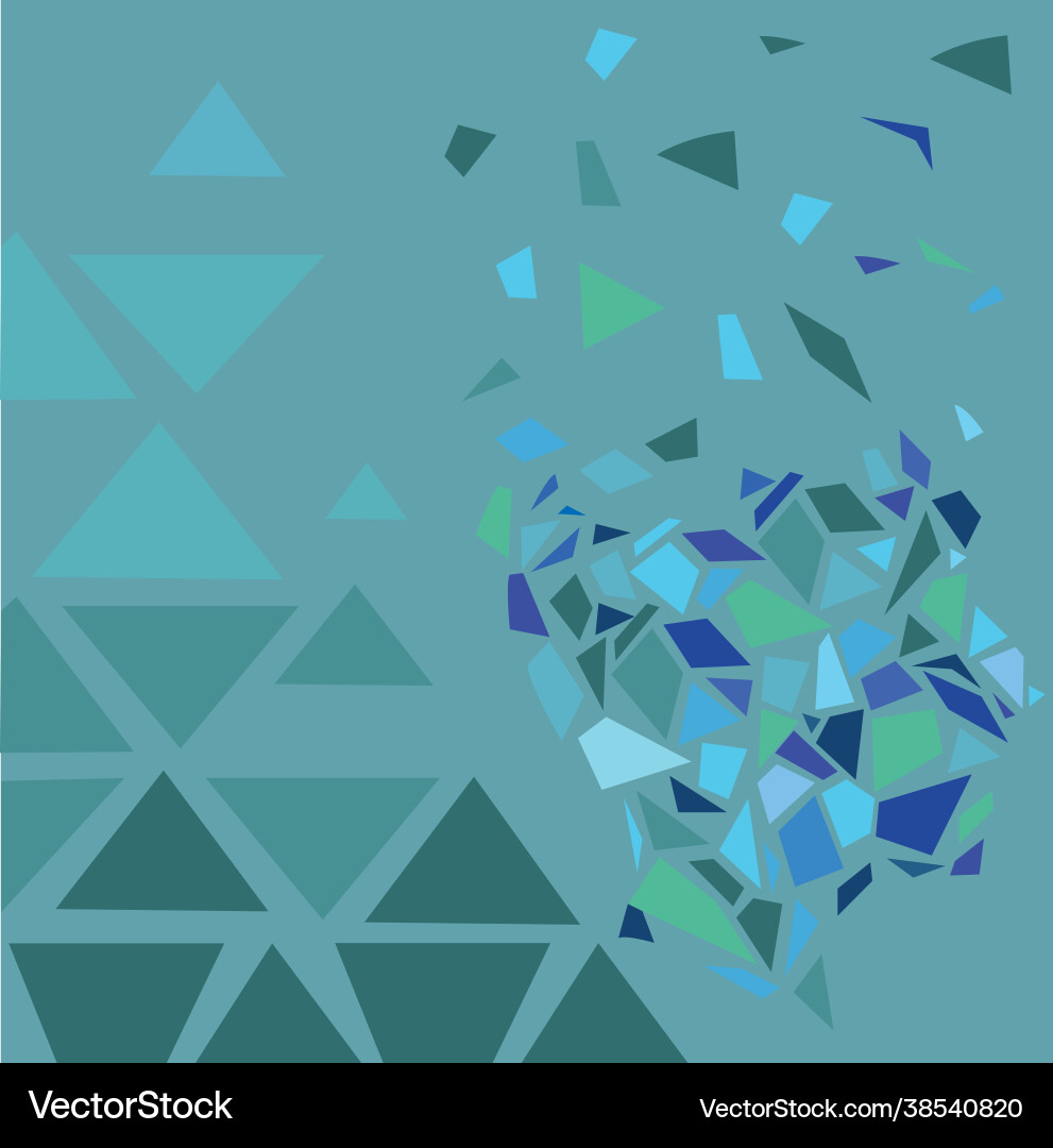 Colorful wallpaper image shatter effect design Vector Image