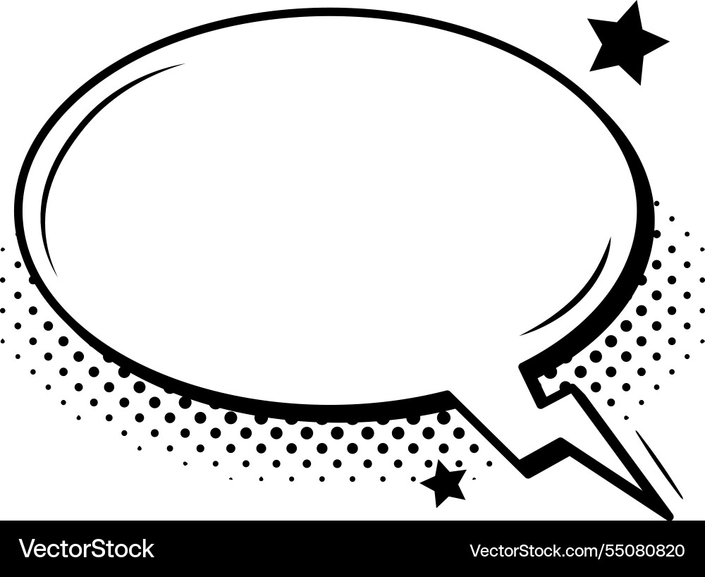 Comic speech bubble is exploding over halftone Vector Image
