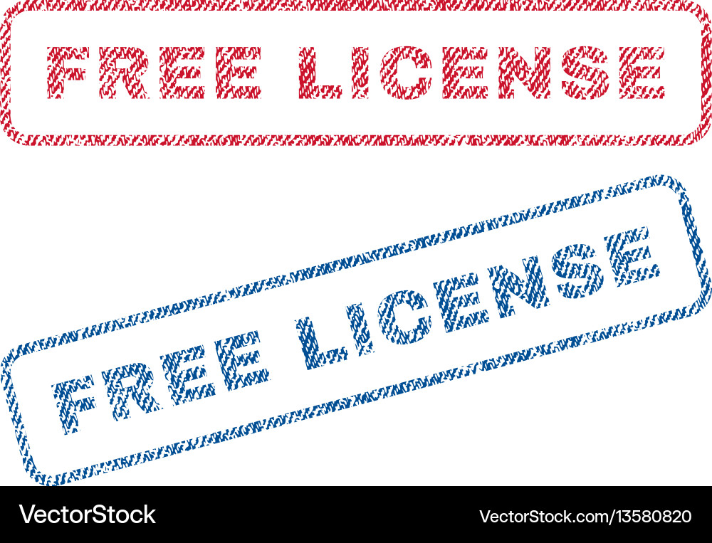 Free license textile stamps Royalty Free Vector Image