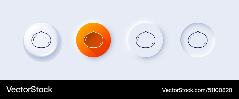 Macadamia nut line icon tasty nuts sign vegan Vector Image