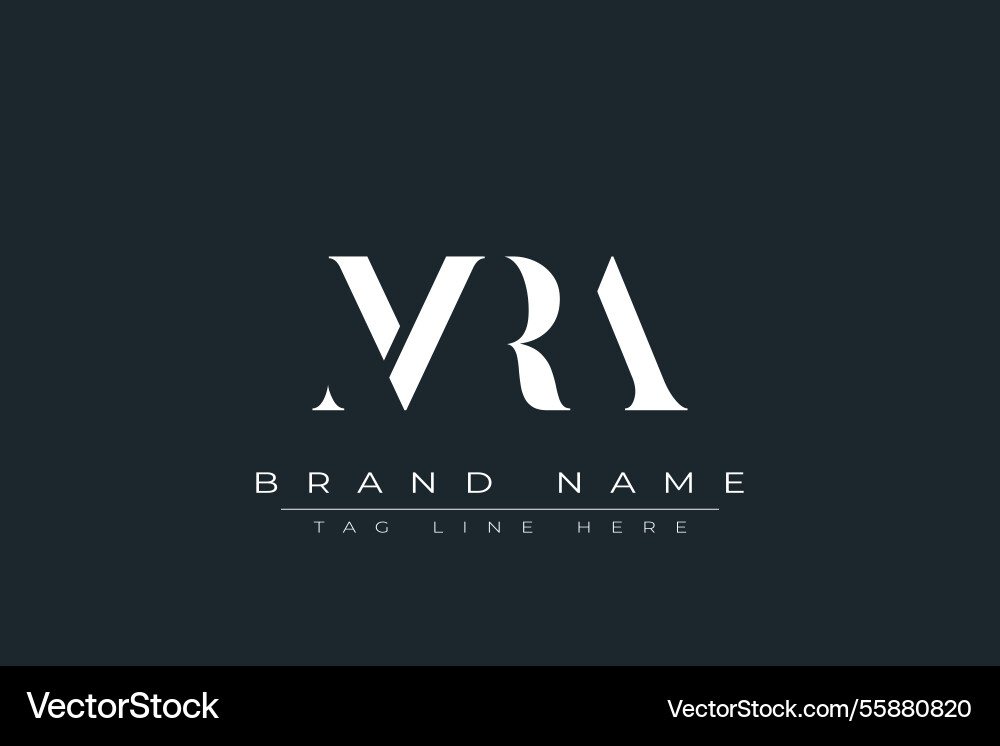 Mra abstract letter logo design Royalty Free Vector Image
