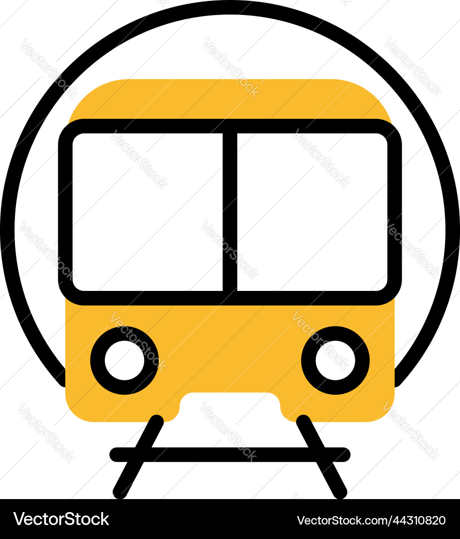 Railway metro on a white background Royalty Free Vector