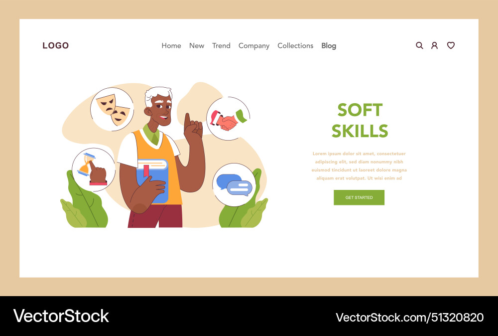 Steam education web banner or landing page Vector Image