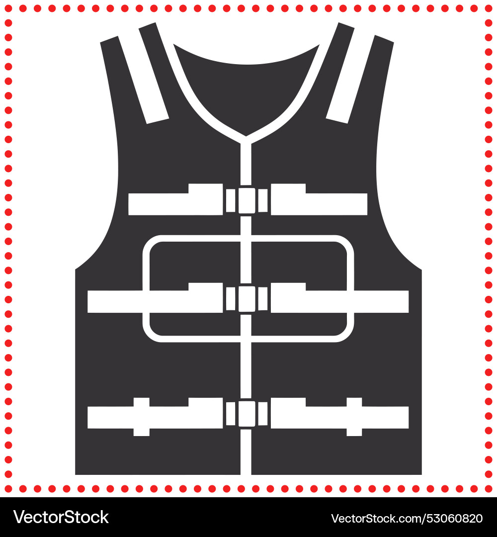 Stylized life jacket silhouette ideal Royalty Free Vector