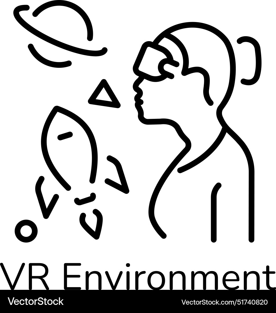 Vr environment Royalty Free Vector Image - VectorStock