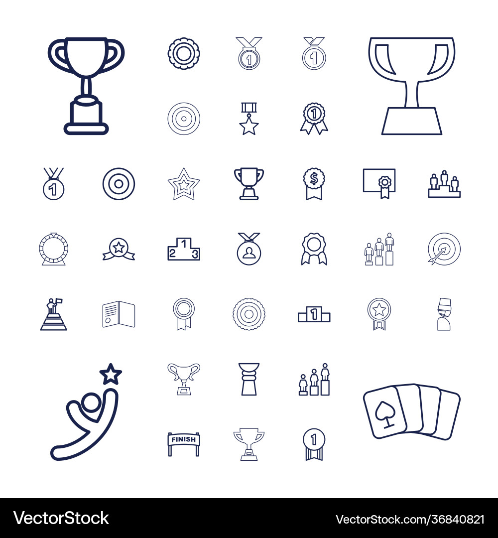 37 winner icons Royalty Free Vector Image - VectorStock