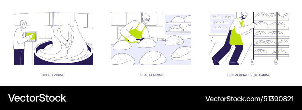 Bread baking abstract concept Royalty Free Vector Image