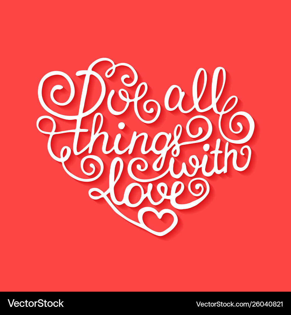 Card with hand drawn typography design element Vector Image