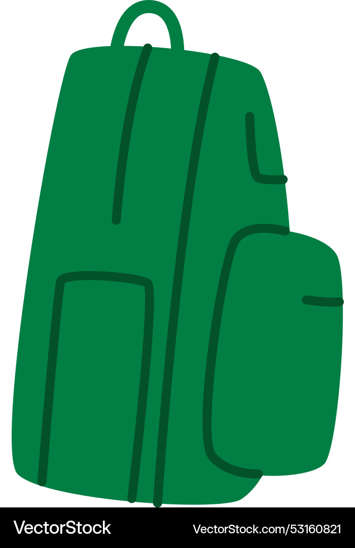Childish backpack bag Royalty Free Vector Image