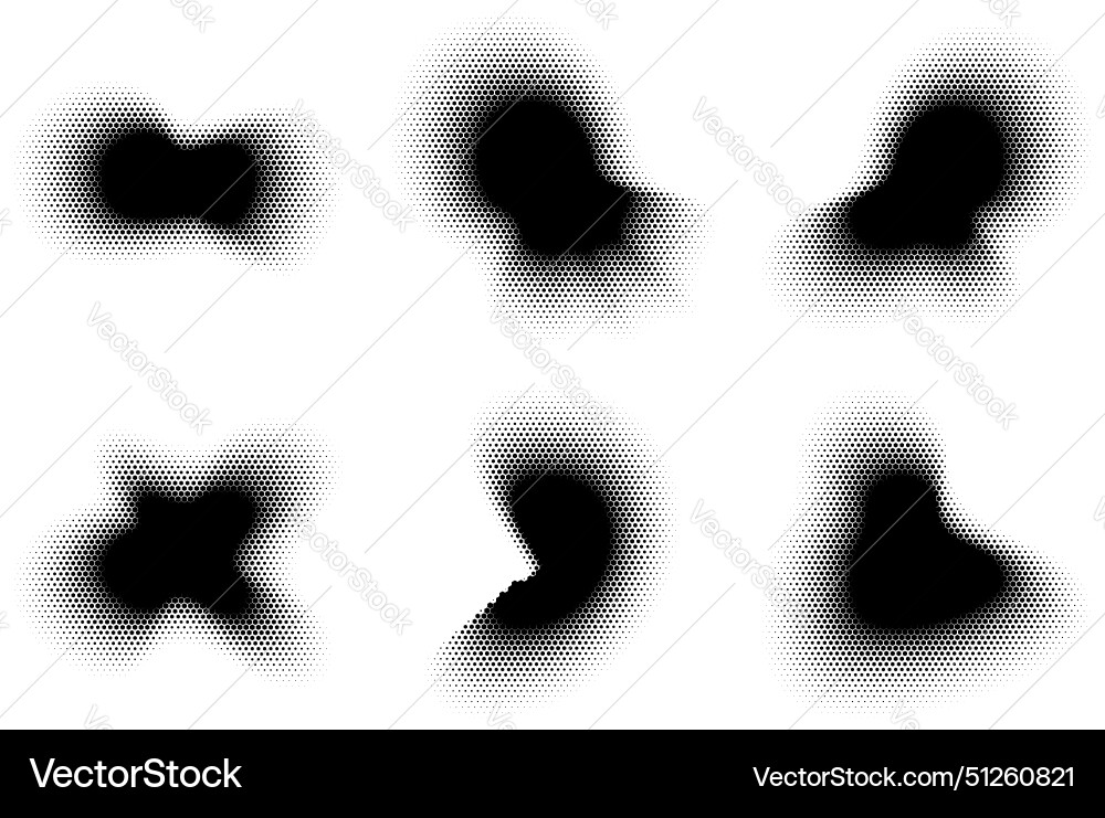 Halftone hexagon pattern reprographic technique Vector Image