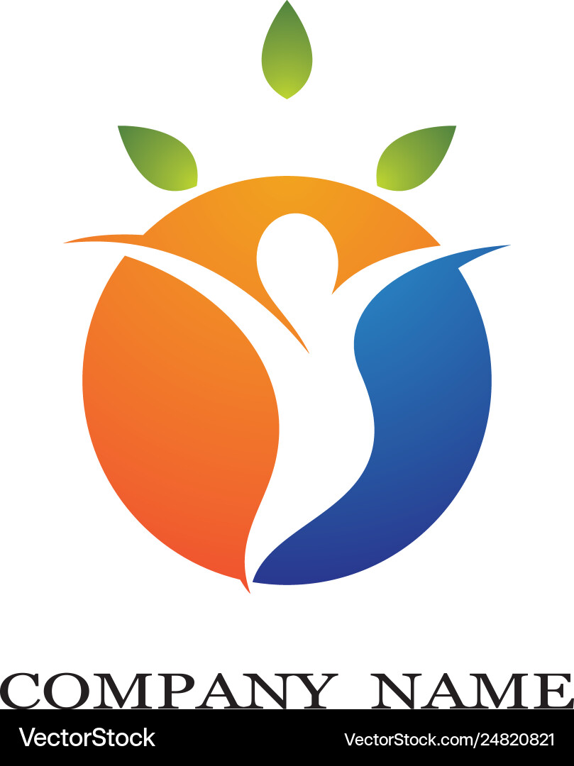 Human health symbol design Royalty Free Vector Image