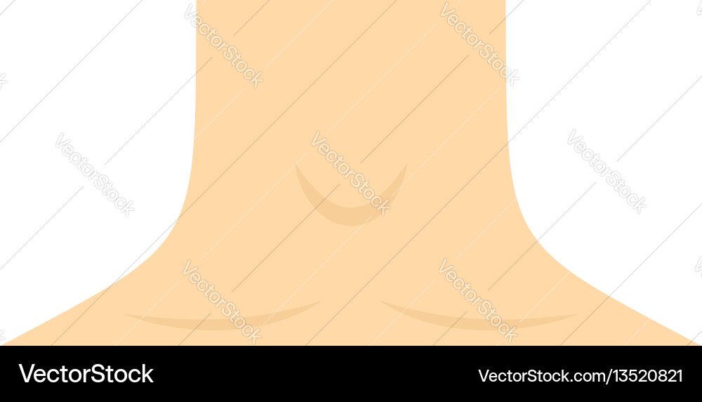 Human neck icon flat style Royalty Free Vector Image