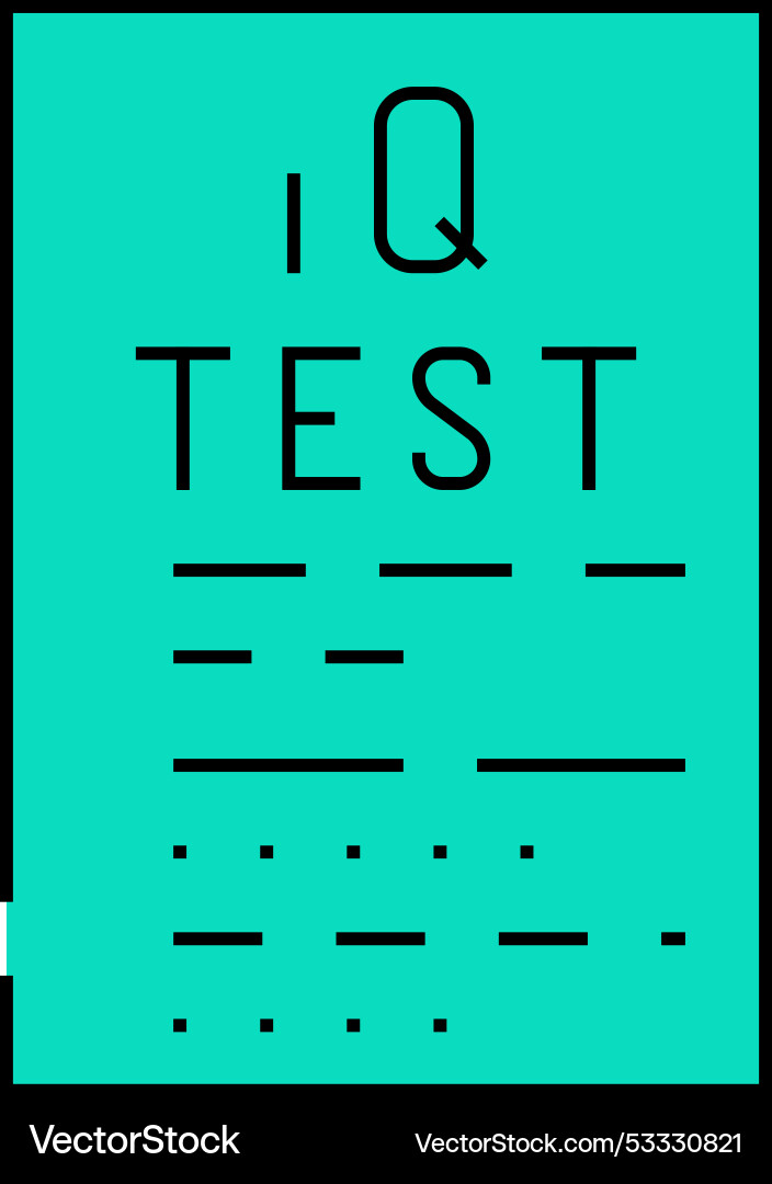 Iq test icon color Royalty Free Vector Image - VectorStock