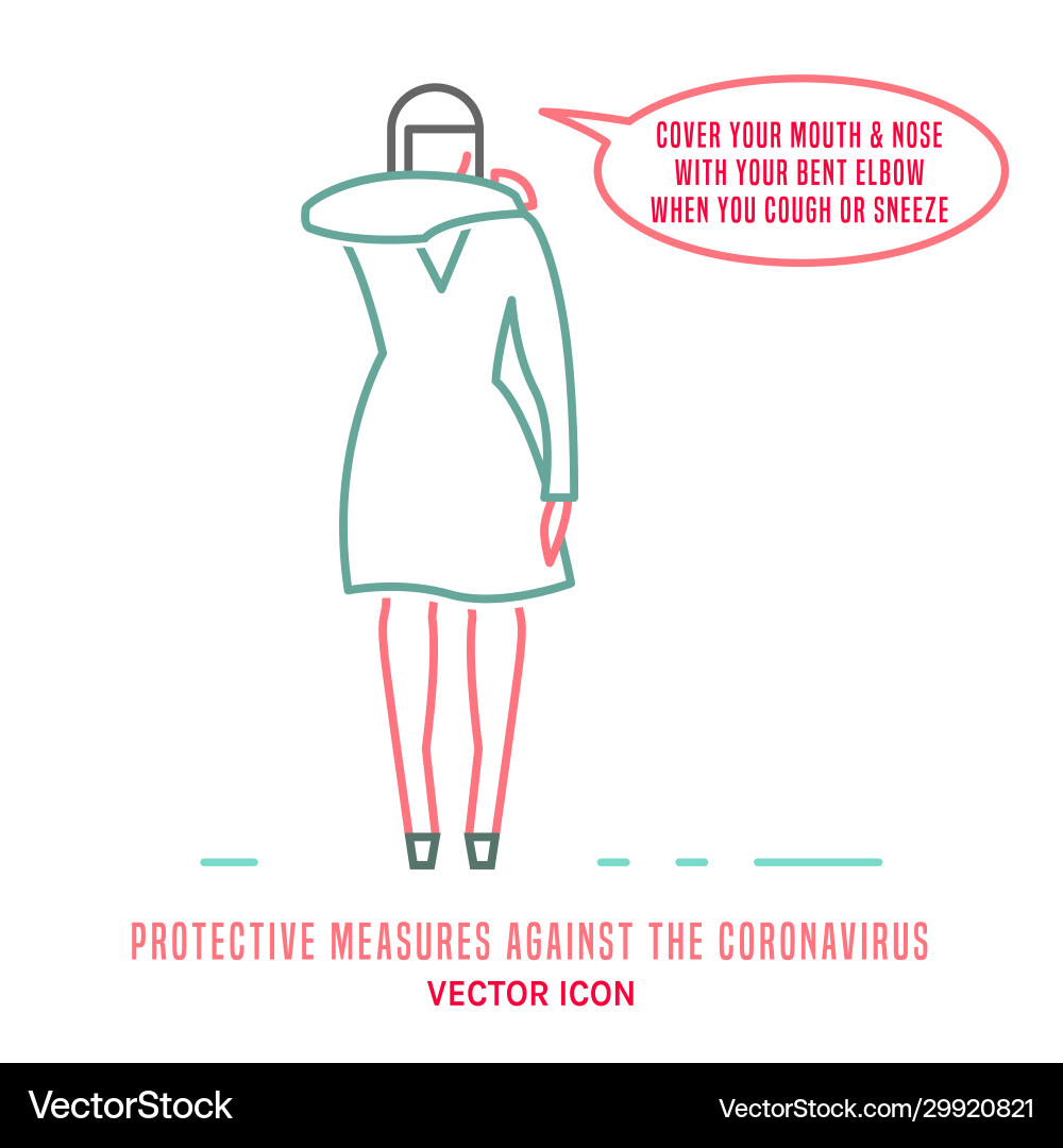 Protective measure against coronavirus icon Vector Image