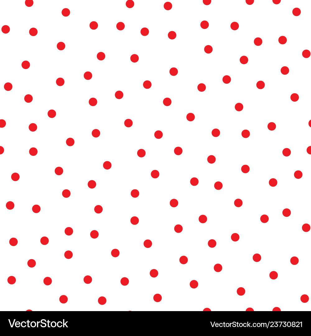 Red round spots on white background seamless Vector Image