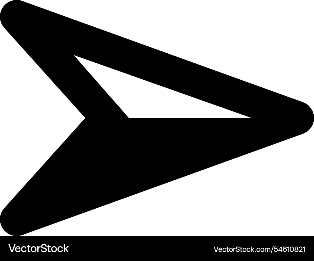 Simple black arrow pointing to the right Vector Image