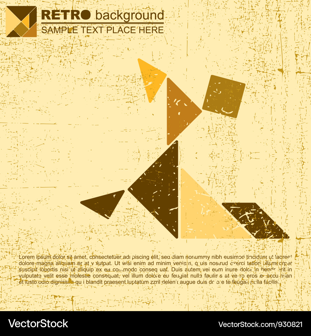 Tangram human Royalty Free Vector Image - VectorStock