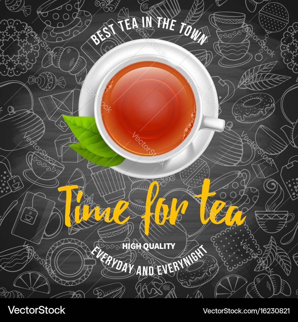 Tea design Royalty Free Vector Image - VectorStock
