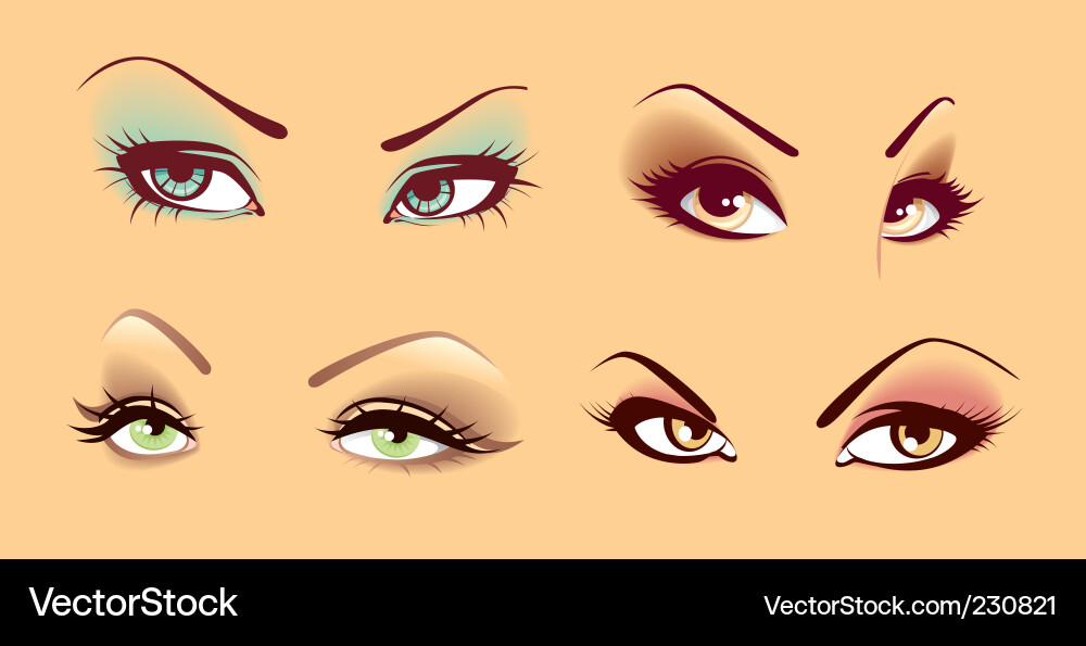 Womens eyes Royalty Free Vector Image - VectorStock