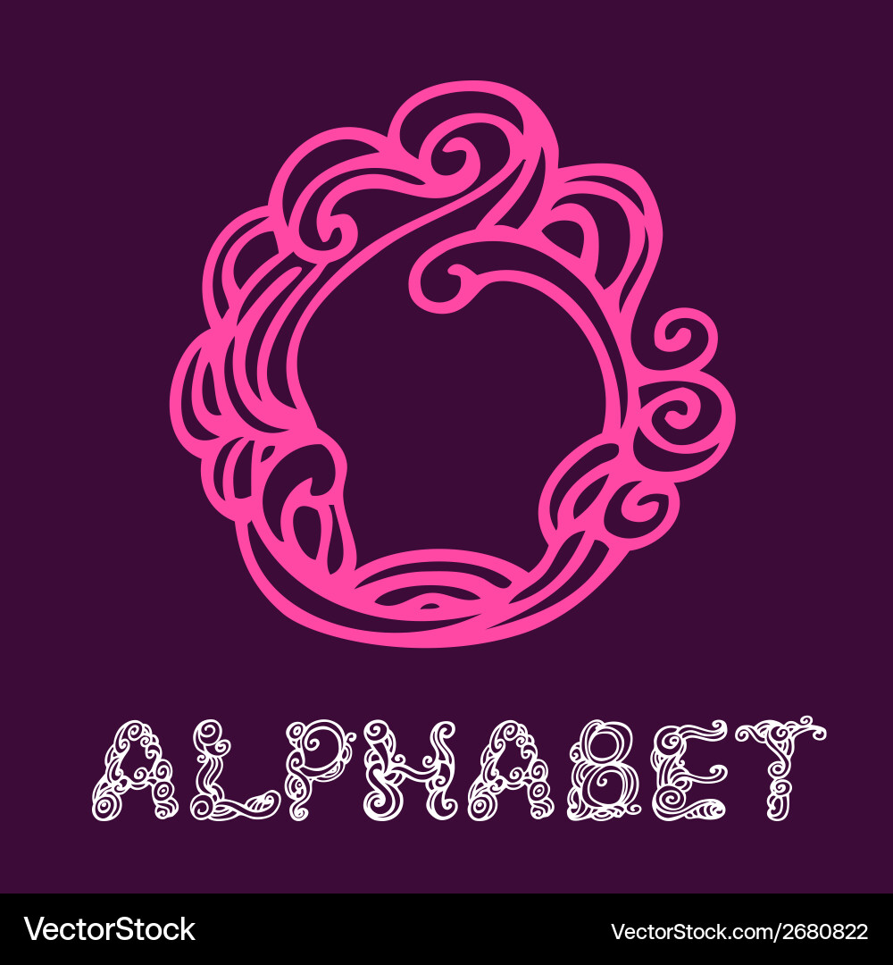 Doodle hand drawn sketch alphabet letter o Vector Image