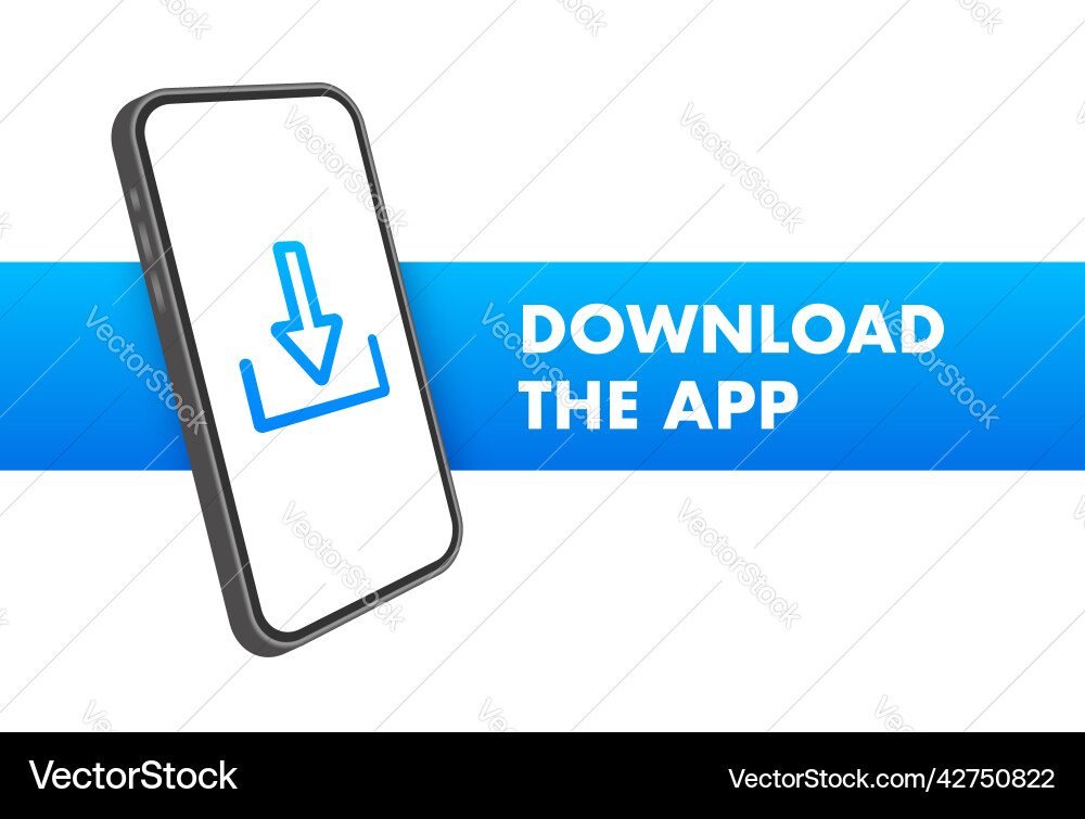 Download page of the mobile app empty screen Vector Image