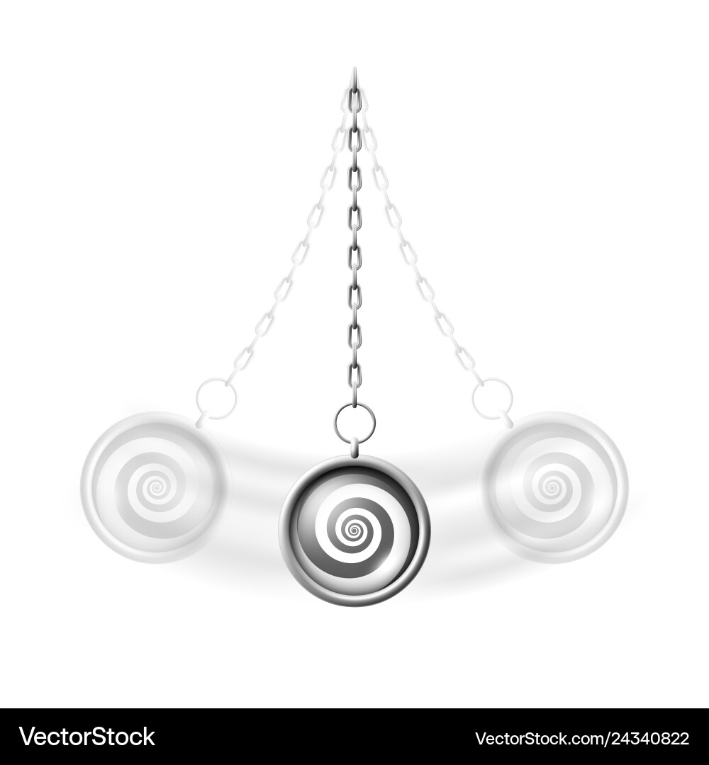 Swinging hypnosis pendulum Royalty Free Vector Image