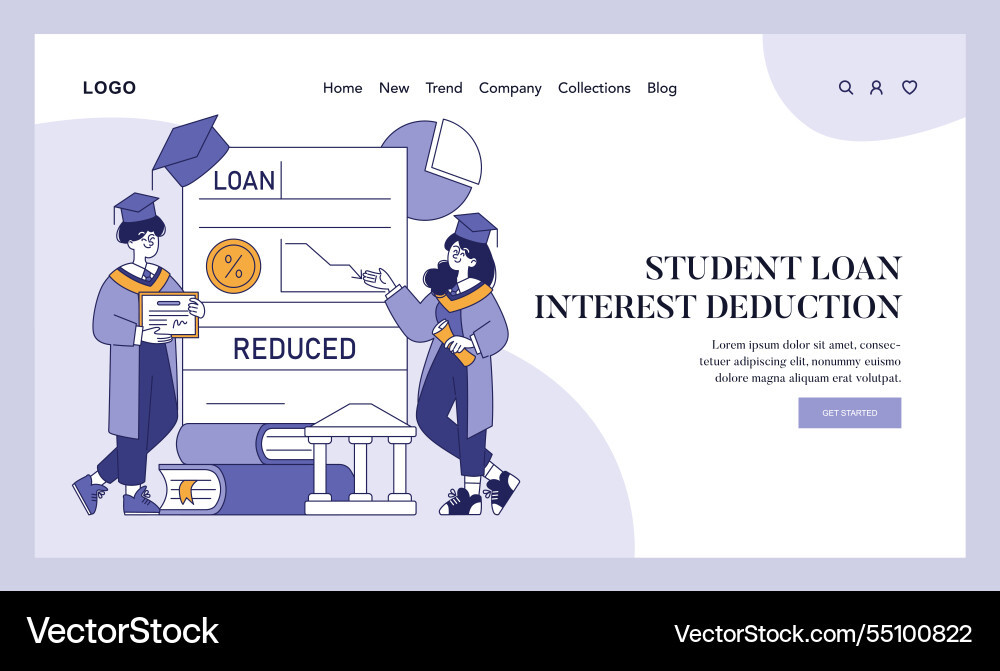 Tax deductions flat Royalty Free Vector Image - VectorStock
