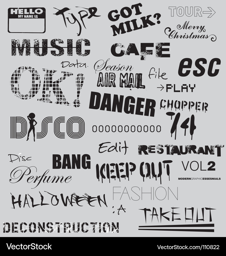 Typography Royalty Free Vector Image - VectorStock