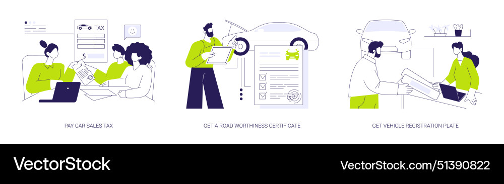 Vehicle registration abstract concept Royalty Free Vector