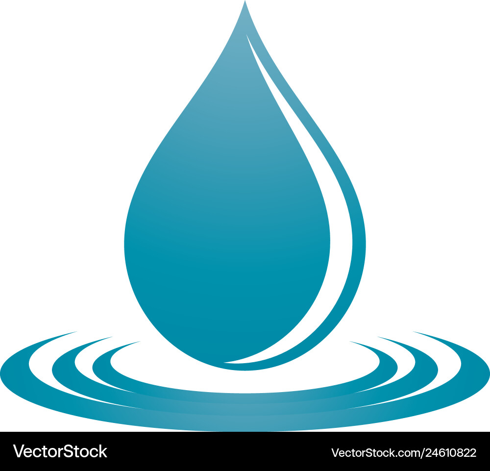Water drop symbol Royalty Free Vector Image - VectorStock