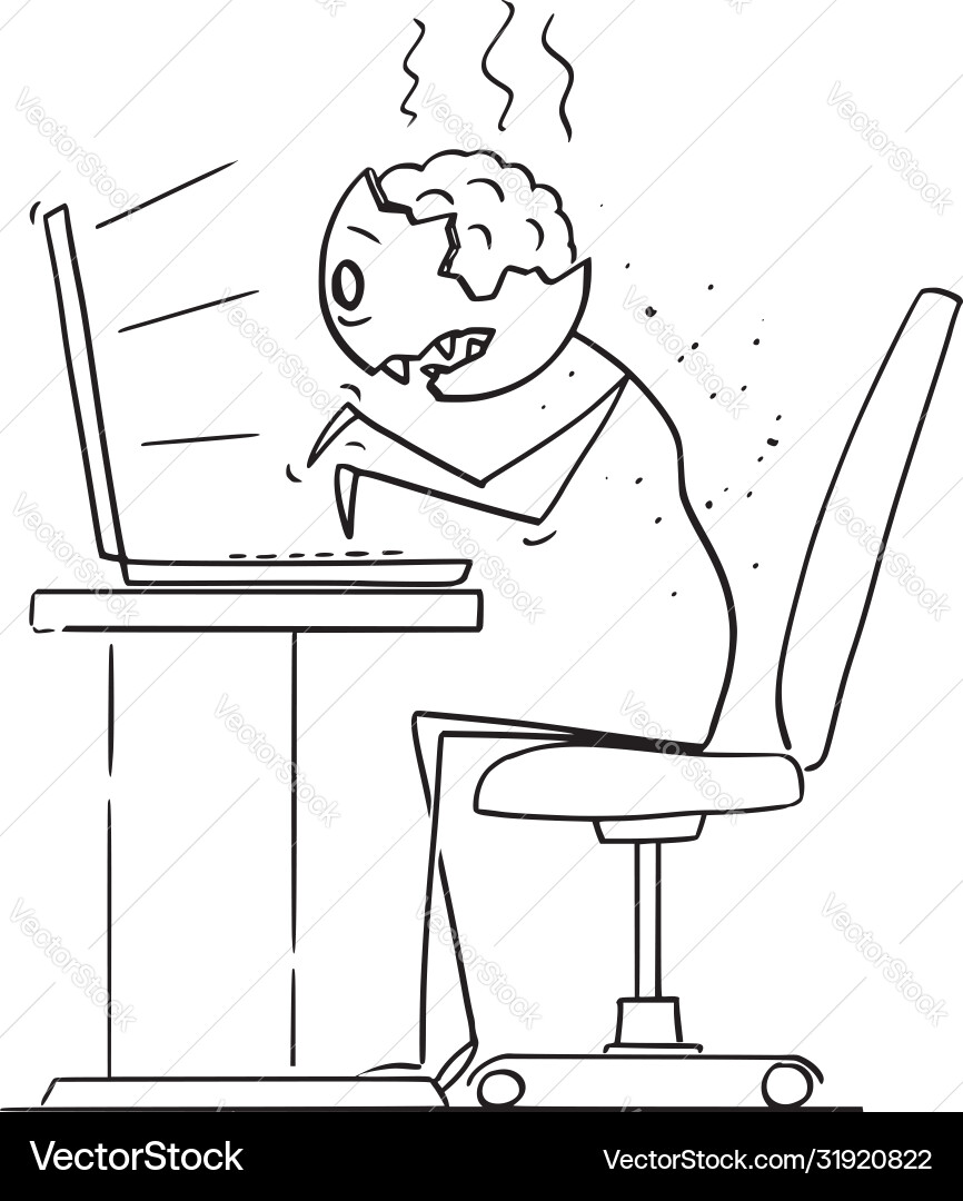 Zombie Businessman - Work Fatigue Royalty Free Vector Image