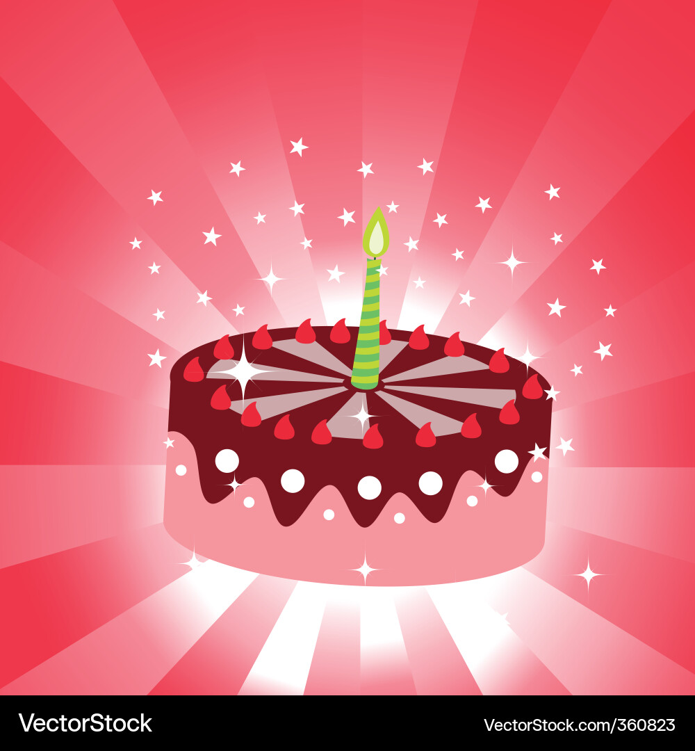 Birthday cake Royalty Free Vector Image - VectorStock