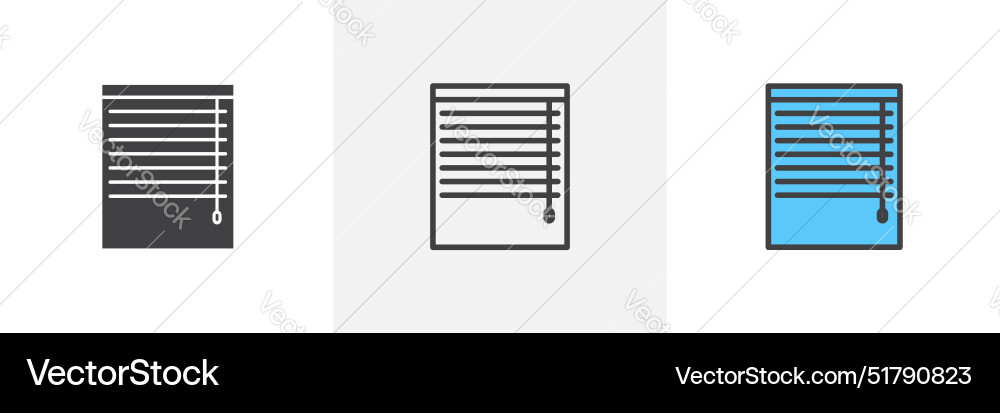 Blinds icon set house window roller symbol in Vector Image