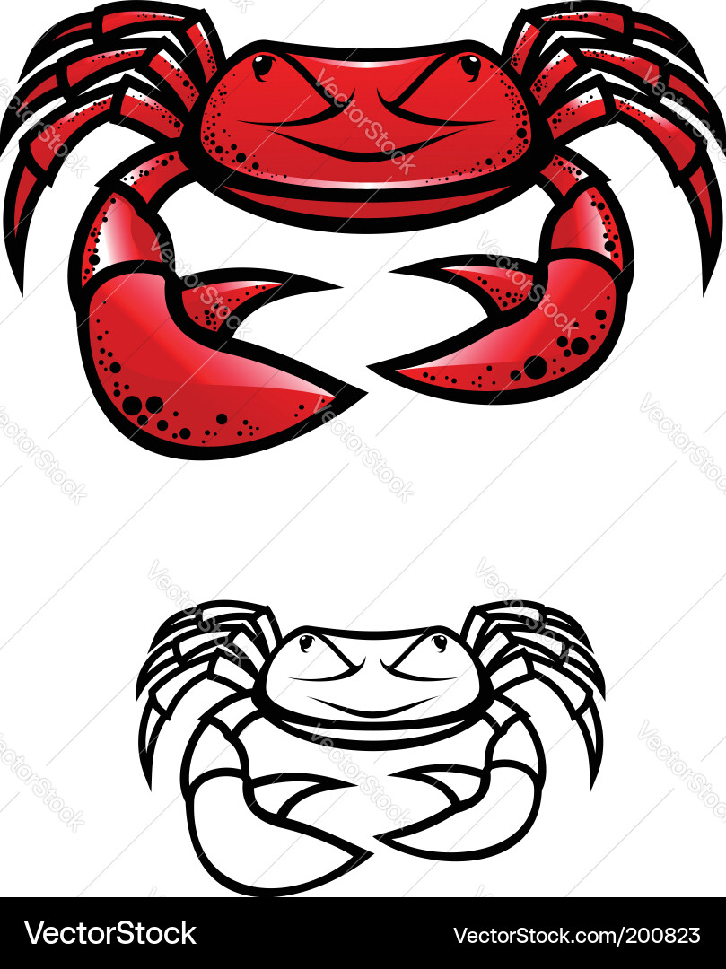Crab symbol Royalty Free Vector Image - VectorStock
