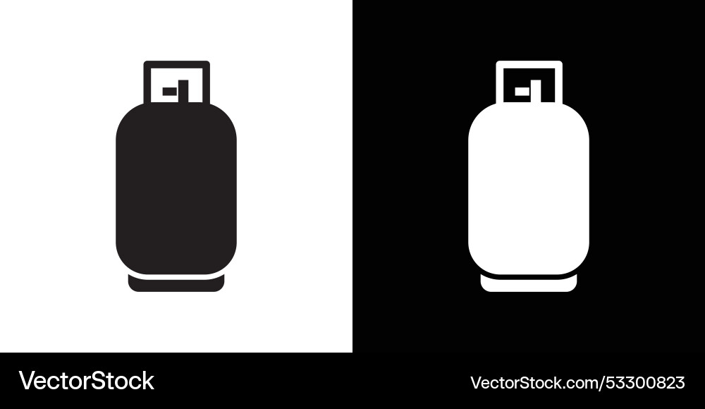 Gas tank icon thin line flat Royalty Free Vector Image