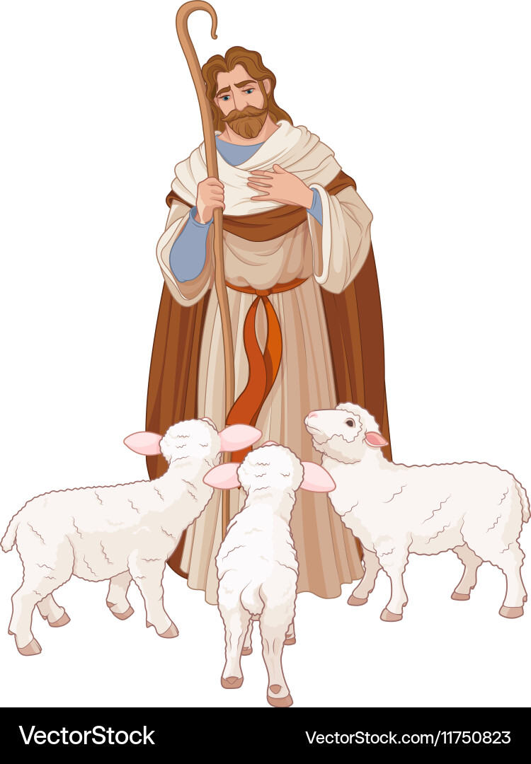 Good shepherd Royalty Free Vector Image - VectorStock