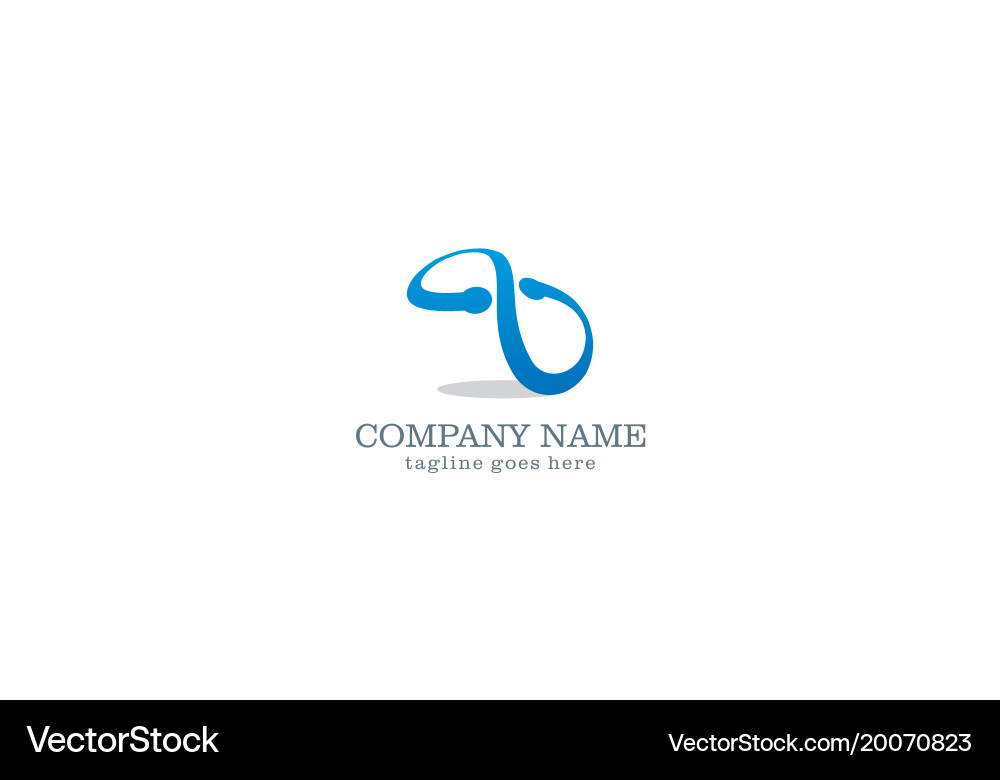 Infinity sign icon company logo Royalty Free Vector Image