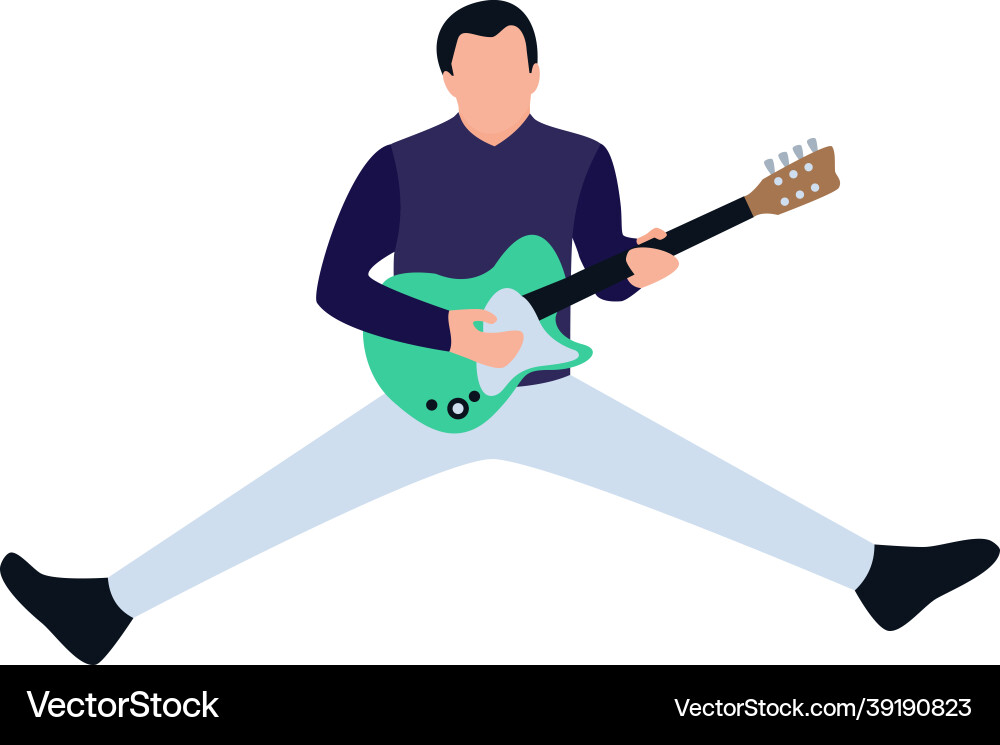 Male guitarist Royalty Free Vector Image - VectorStock