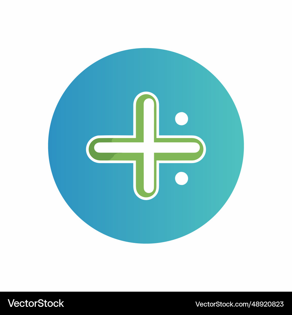 Rehabilitation center filled gradient logo Vector Image