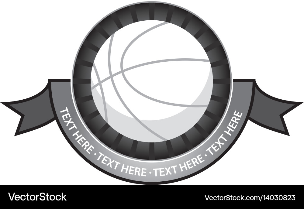 Retro Basketball Badge Emblem Royalty Free Vector Image