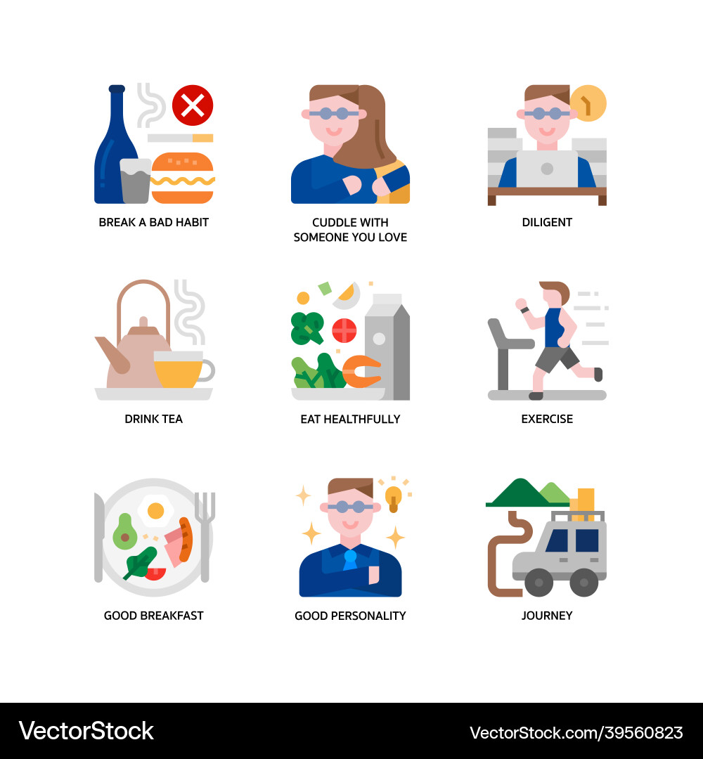 Smart life icons set Royalty Free Vector Image