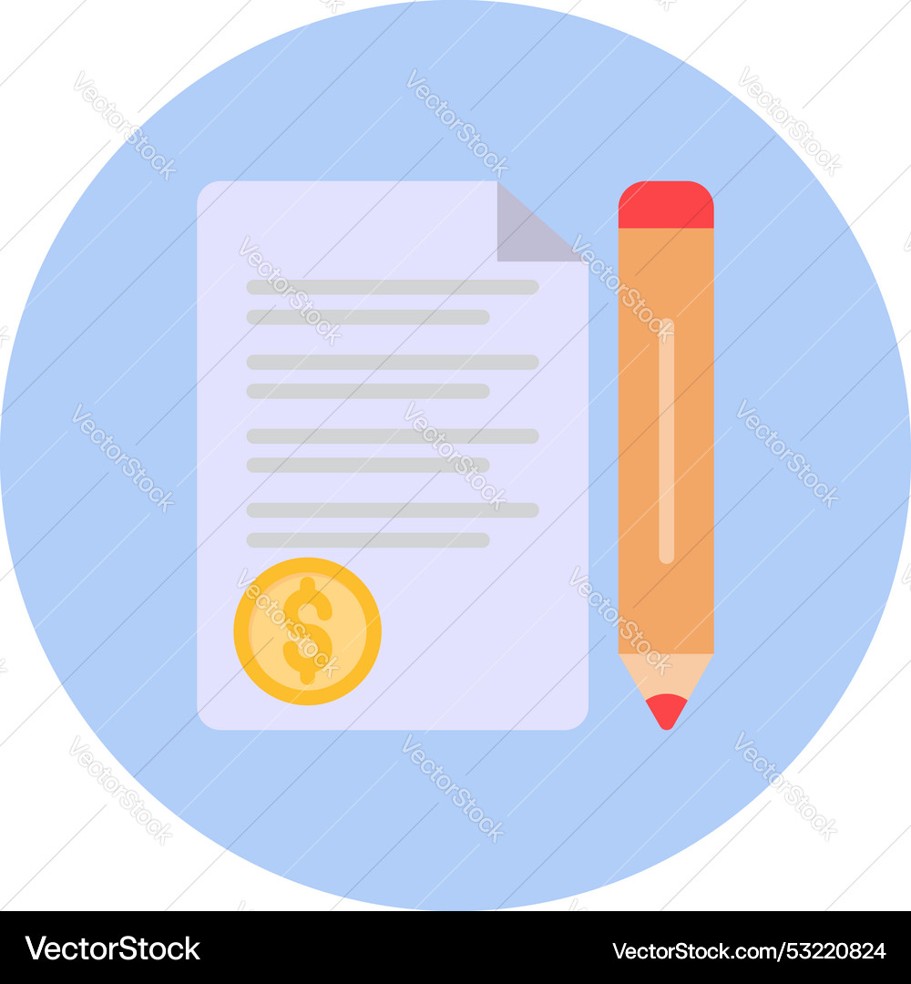Claim flat circle icon Royalty Free Vector Image