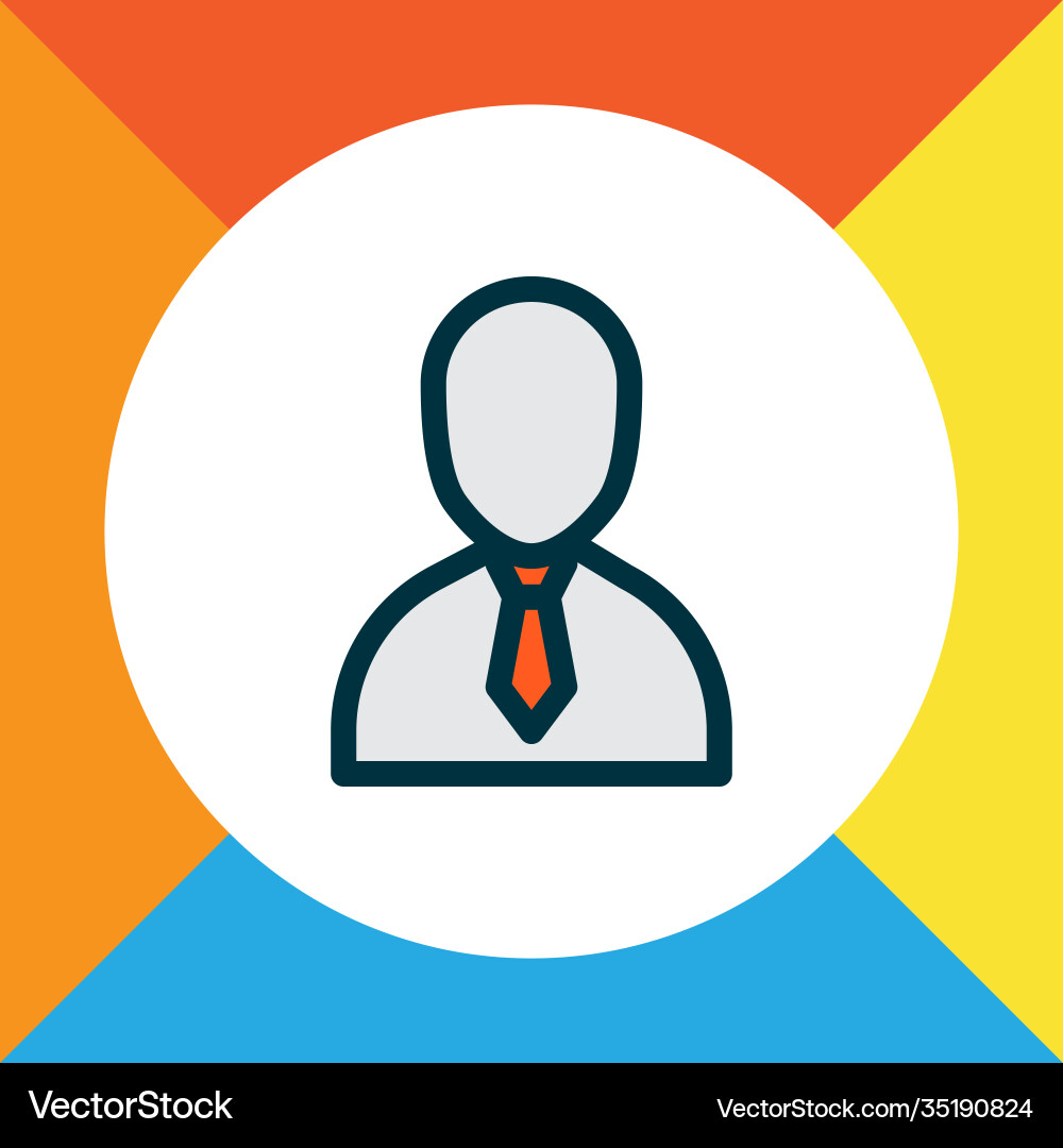Employee icon colored line symbol premium quality Vector Image