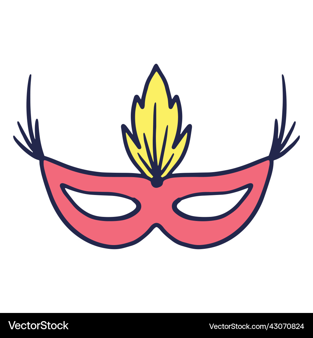 Farbige Faschingsmaske Lizenzfreies Vektorbild