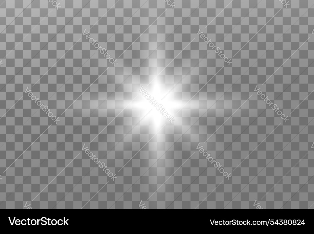 Glowing lights effect glitter sparkle isolated Vector Image